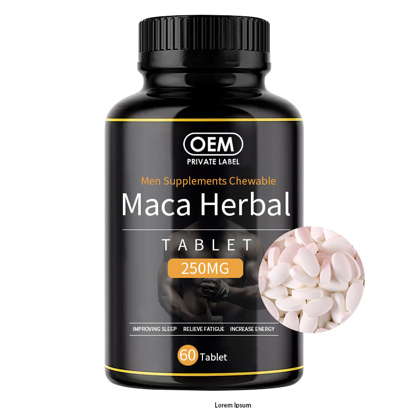 FDA Approved Chewable Black Maca Supplement Tablet For Male